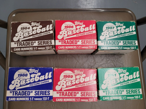 Topps Baseball Picture Cards "Traded" series 84, 86, 87, 88, 89, 91-6 ...