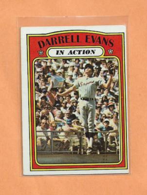 DARRELL EVANS IN ACTION TOPPS 1972 CARD # 172 | eBay