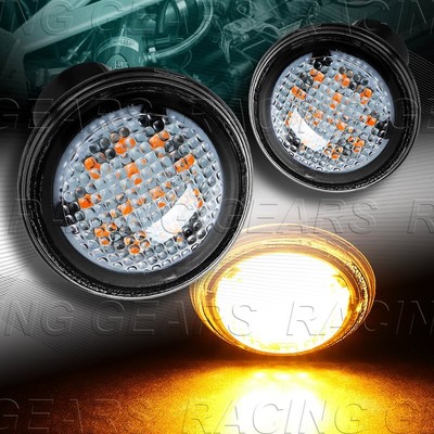 CLEAR LENS AMBER LED TURN SIGNAL SIDE MARKER LIGHTS FIT 03-12 RANGE ...