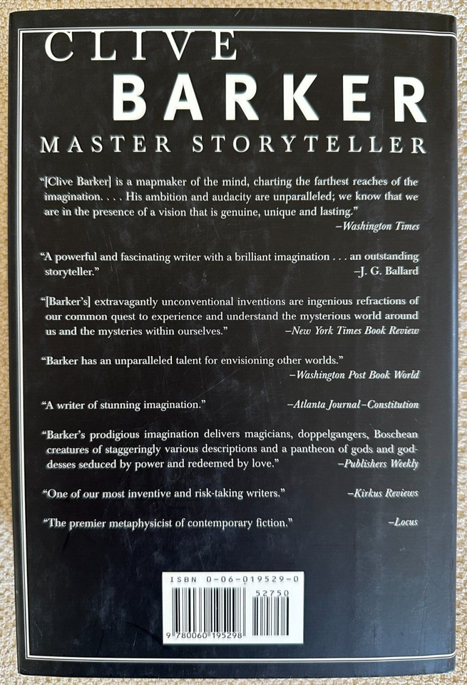 The Essential Clive Barker SIGNED 2000 Harper Hardcover Horror OOP Like ...