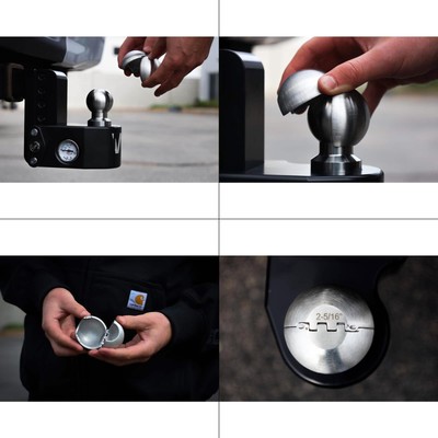 Stainless Steel Tow Ball Converter - Convert 2" Tow Balls To 2-5/16 ...