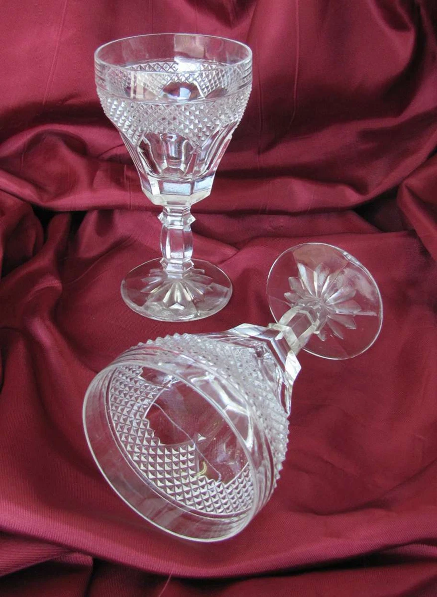 Antique Cut Glass Wine Glasses