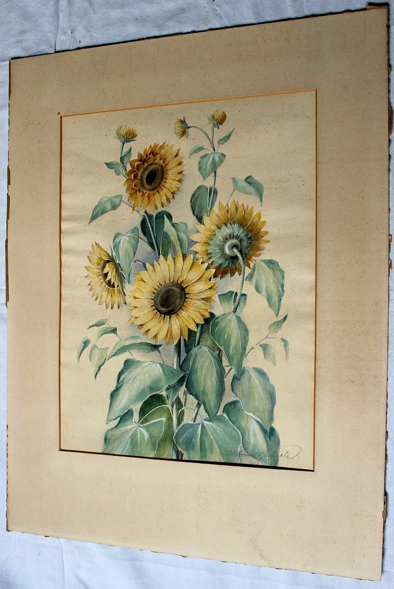 Aquarell Sonnenblumenmalerei