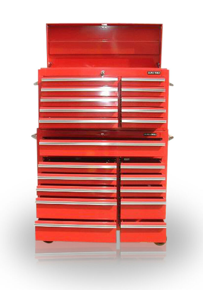 30 US PRO Tools Red Steel Chest Box Snap It Up cabinet toolbox FINANCE ...