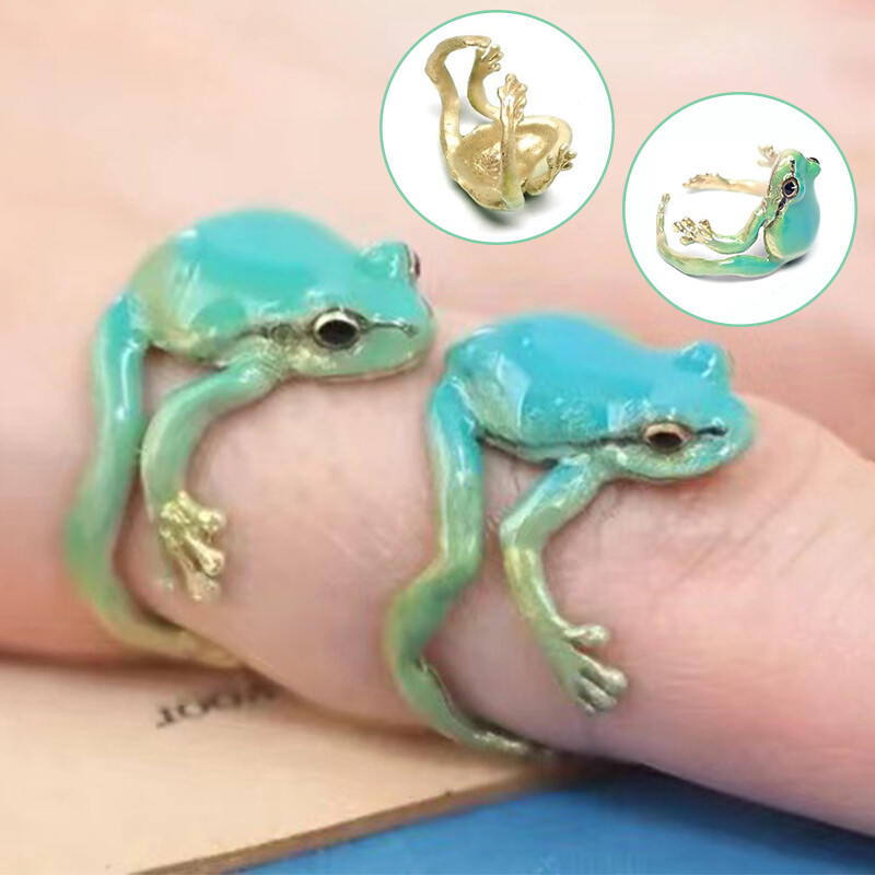 Latest-Tree Frog Ring Vintage Brass Frog Ring Adjustable Tree Frog Ring ...