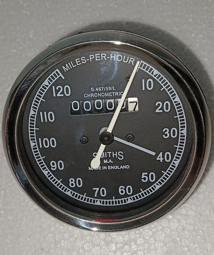Smiths 120 mph Speedometer Black Chrome 80 MM | eBay