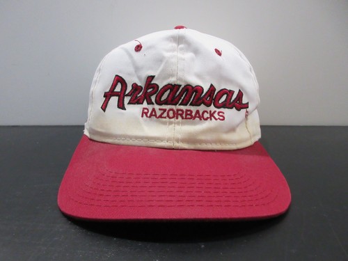 VINTAGE Arkansas Razorbacks Hat Cap Snap Back Script Sports Specialties ...