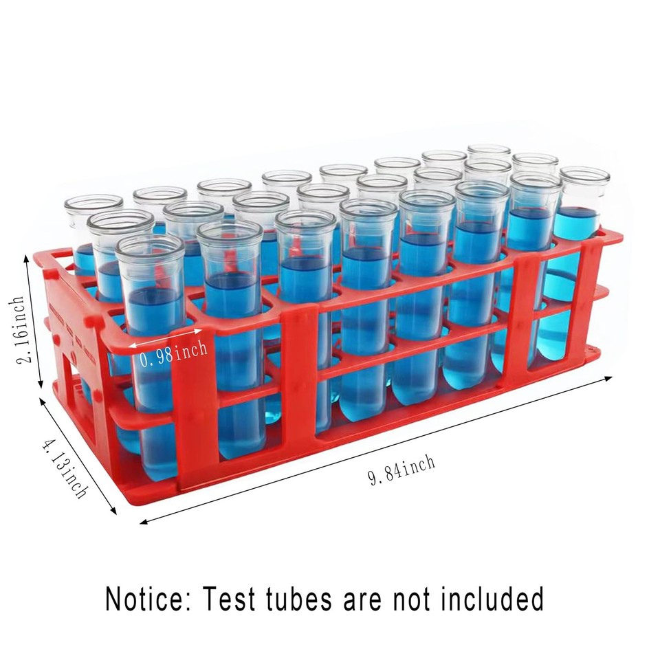Plastic Test Tube Rack 2 Pack 24 Holes Holder For 25mm Tubes Detachable ...