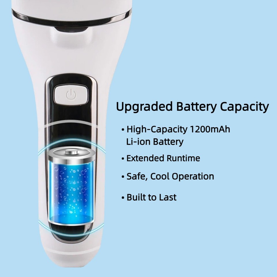 Electric Foot File Rechargeable Waterproof Callus Remover Pad Feet Care ...