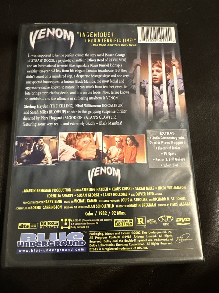 Venom (DVD, 1981) 827058101790| eBay