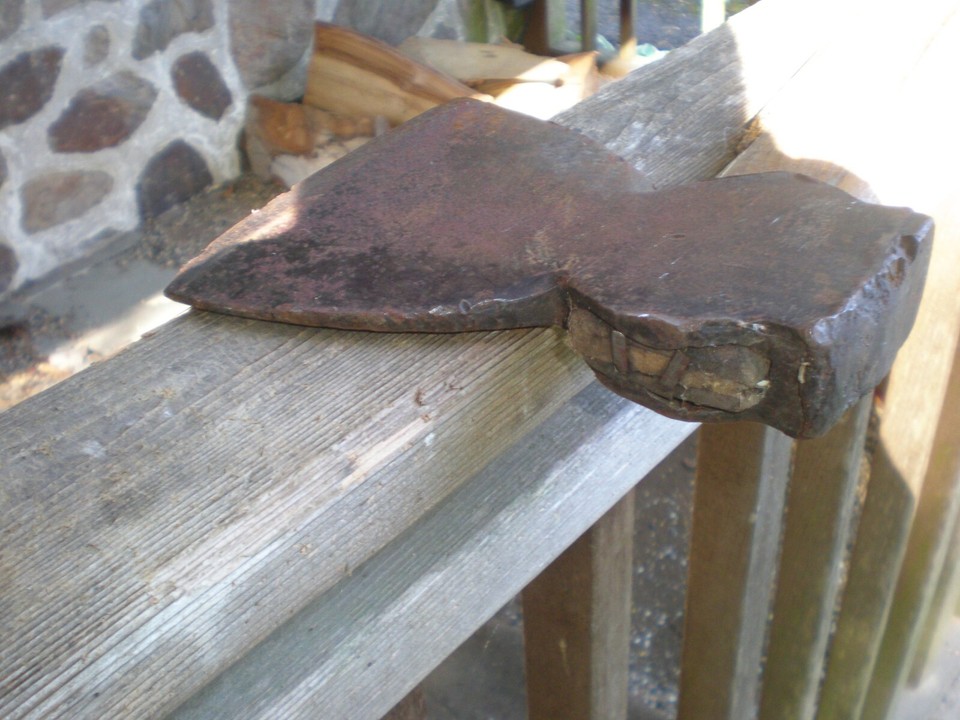 RARE Vintage D.R. Barton ROCHESTER Broad AXE / Hewing Axe Antique Hand ...