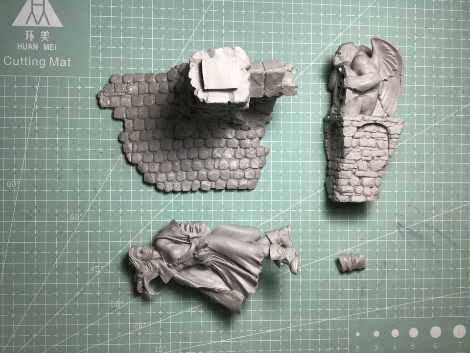 1/24 Scale Resin Figures Model Kit Fantasy Scene Unpainted Unassembled ...