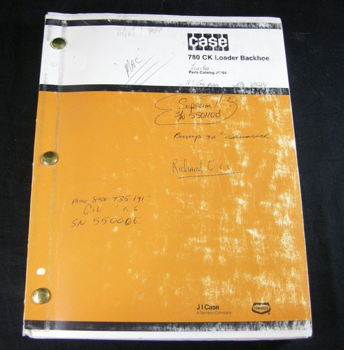 CASE 780 CK Construction King Loader Backhoe Parts Manual Book Catalog ...