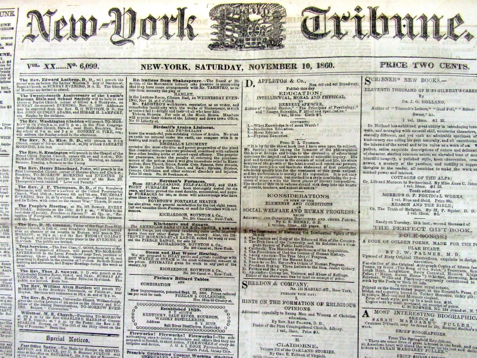 Abraham Lincoln Election Newspaper