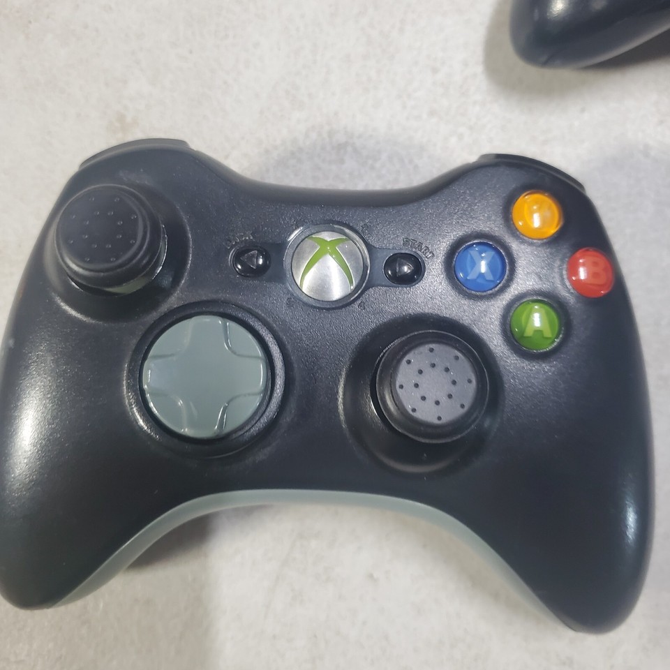 B Official Microsoft Xbox 360 Black Wireless Controller Genuine ...