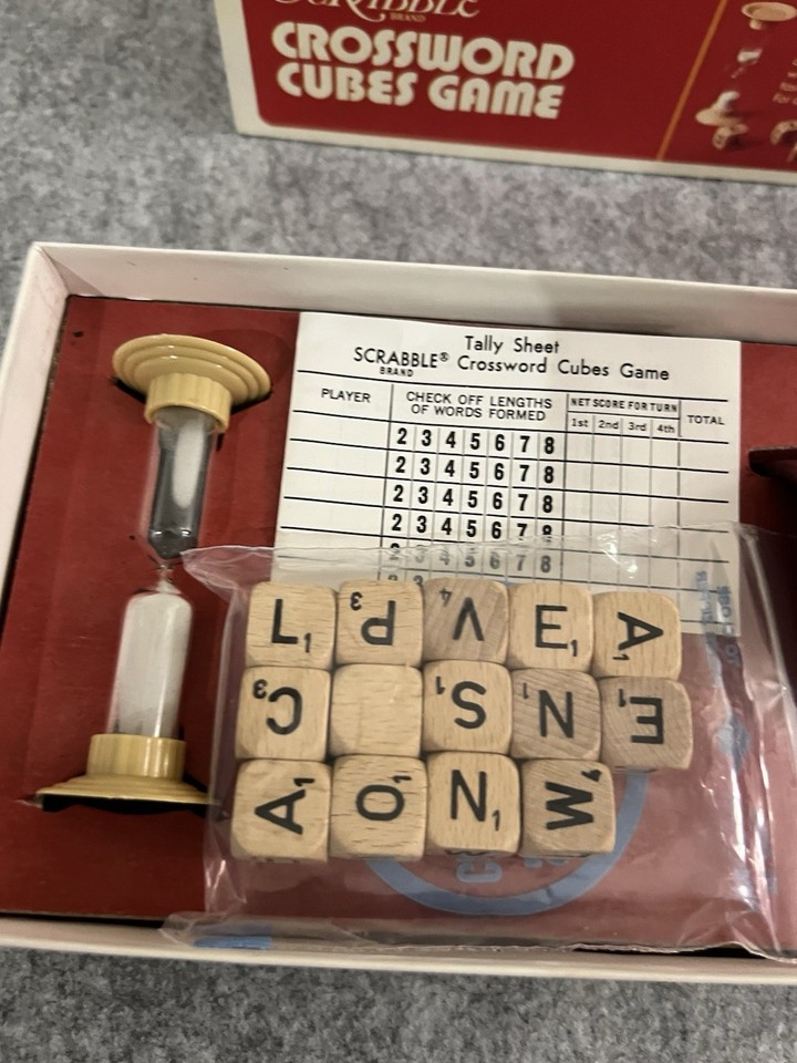 Vintage 1976 Scrabble: Crossword Cubes Game | eBay