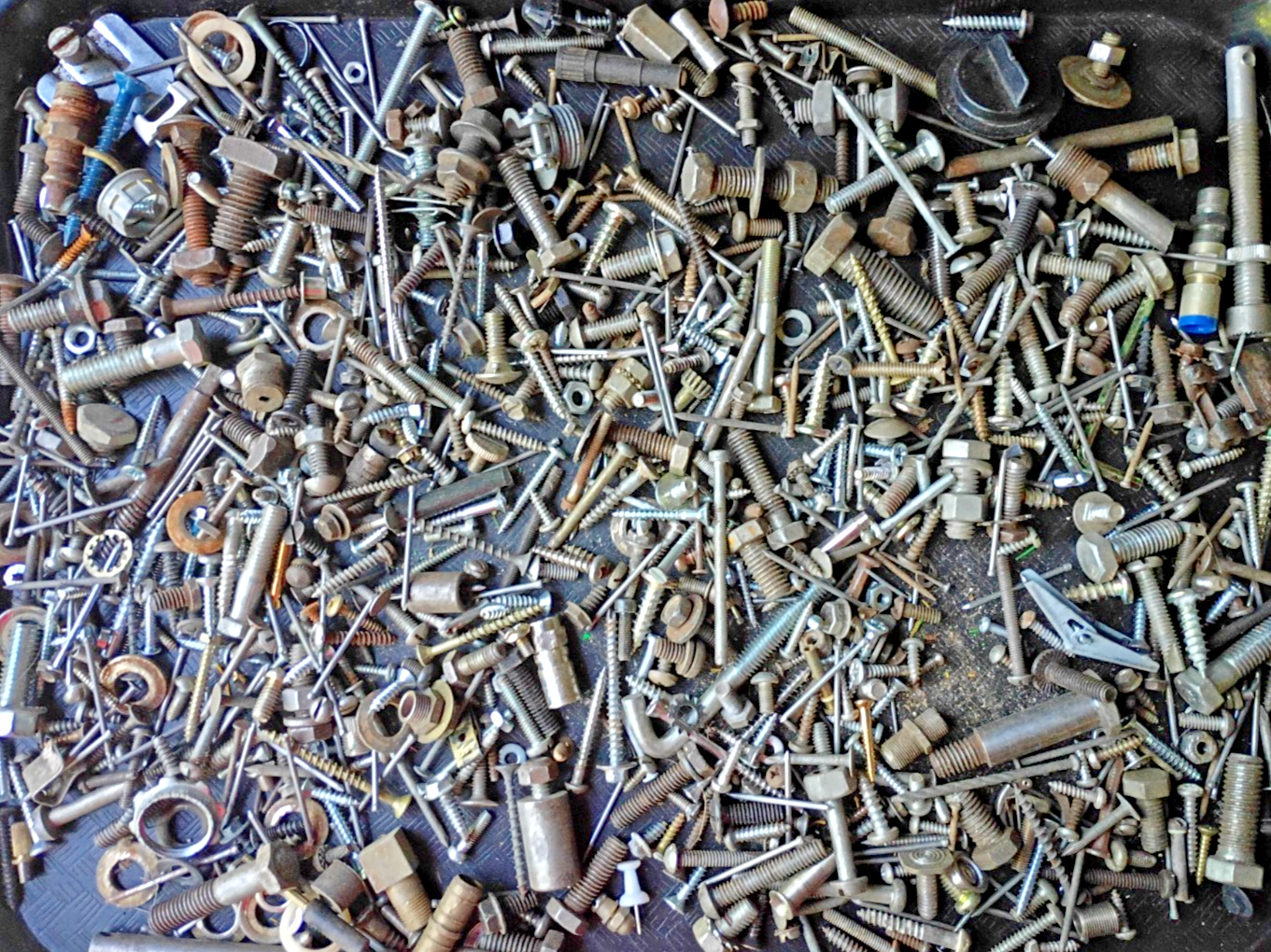Bulk Assorted Loose BOLTS SCREWS NAILS junk drawer hardware lot 6 ...