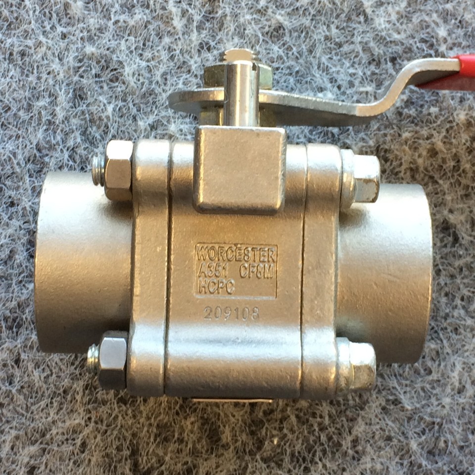 FLOWSERVE/WORCESTER A351 CF8M BALL VALVE 11/4 4466TSE R2 Stainless ...