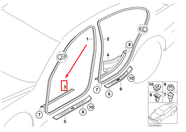 BMW 51477014606 Genuine OEM Factory Original Carpet Retainer for sale ...