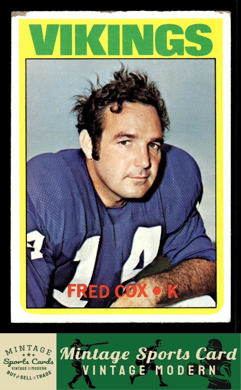 1972 Topps - Fred Cox - #194 Minnesota Vikings PR/PR+ | eBay