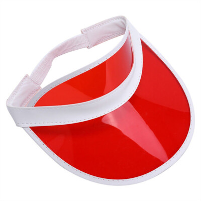 Red Visors 24 Pack Beach Plastic Colored Clear Fun Sun Bingo Dealer ...