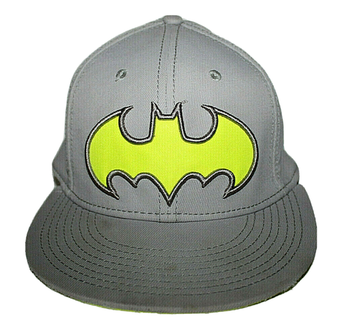 Batman Hat/Cap DC Comics With Embroidered Name & Logo Gray & Lime ...