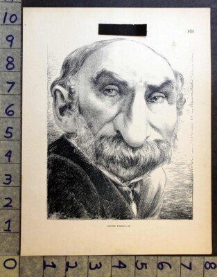 1897 NELSON DINGLEY JR JOURNALIST POLITICIAN MAINE CARICATURE ART PRINT ...