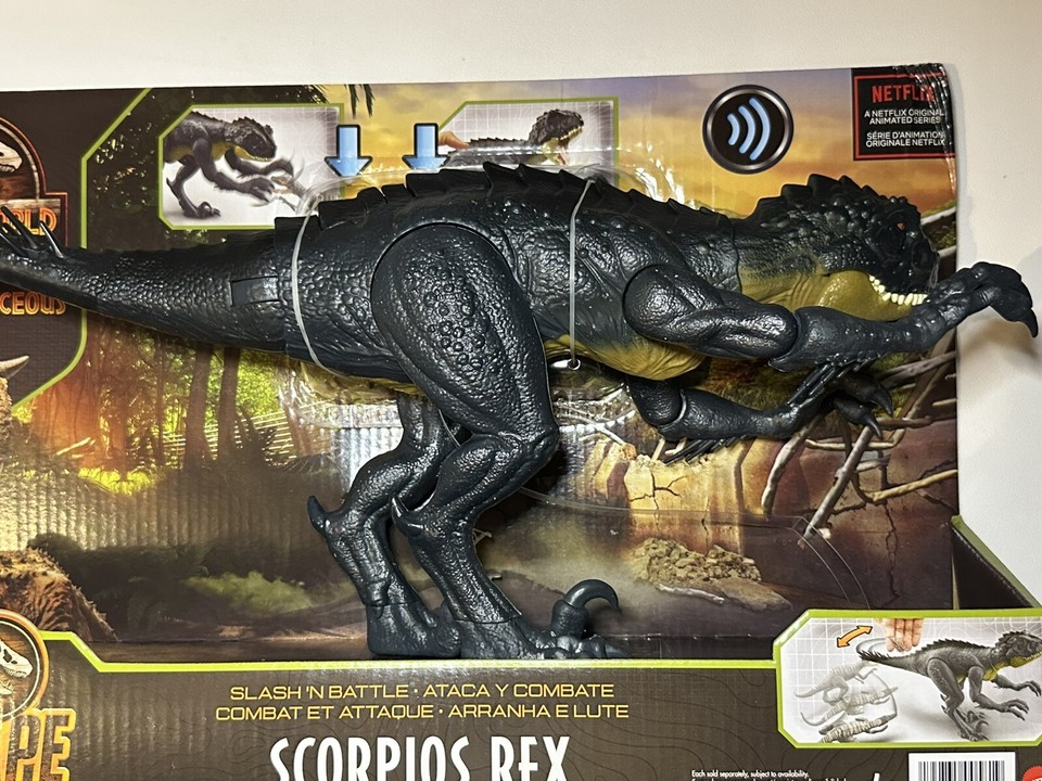 Jurassic World Slash 'n Battle Stinger Dino Scorpios Rex Figure ...