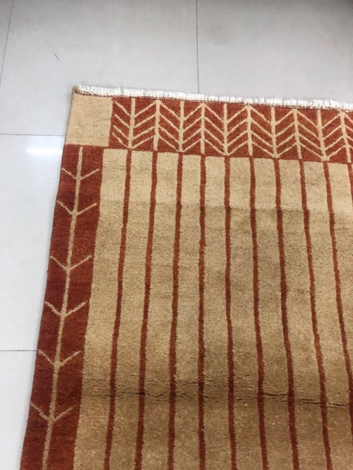 Vintage Hand Knotted Indian Art Deco Rug | eBay