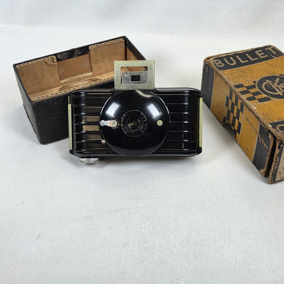 VINTAGE EASTMAN KODAK BULLET ART-DECO STYLED BLACK CAMERA | eBay UK
