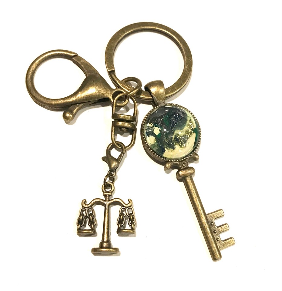 Handmade Key chain key rings charm unique gift idea wearable art ...