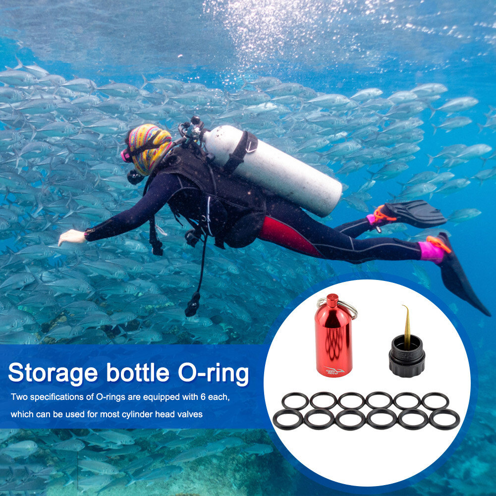 Mini Diving Cylinder Valve with 12 O-Rings Kit Dive Key Chain (Red) | eBay