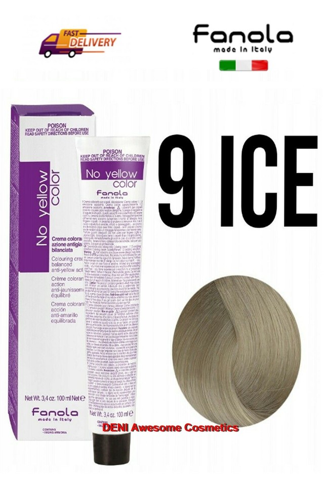 Fanola No Yellow Color Cream Colouring Blonde Hair Dye Anti Yellow ...