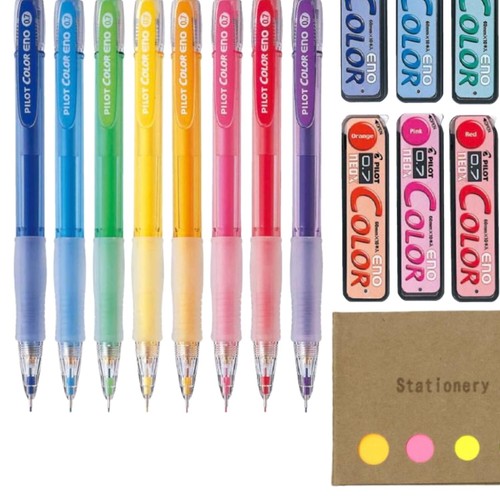 8-Color Pilot Color Eno Mechanical Pencils with Refillable Lead ...