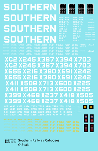 K4 O Scale Decals Southern Railway Caboose White | eBay