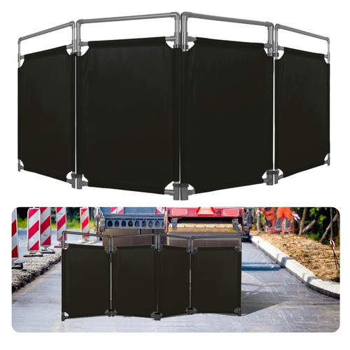 4 Panels Safety Barricade, 7.8FT Removable Foldable Security Gates ...