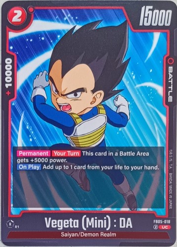 Dragon Ball Super Fusion World New Adventure Vegeta Mini : DA FB05-018 UC | eBay Australia