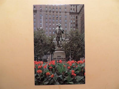 Statue of General Moses Cleaveland Public Square Cleveland Ohio vintage ...