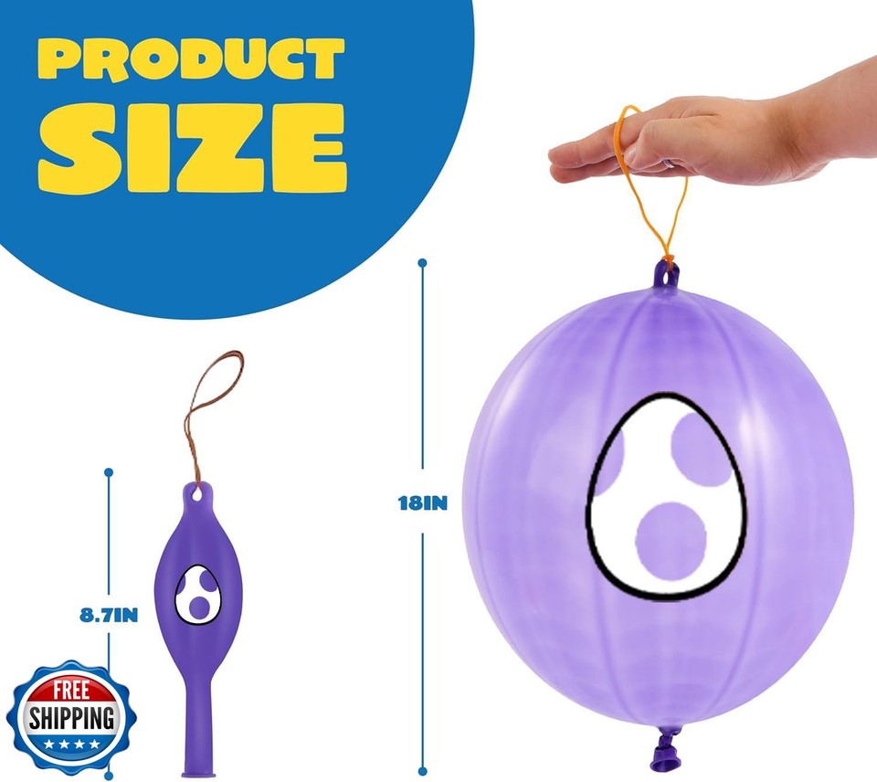 24 Pcs Super Bros Party Punch Balloons for Kids, Super Bros Party Favor ...