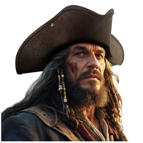 Adult Leather Pirate Hat Colonial Tricorn Hat Revolutionary Themed ...