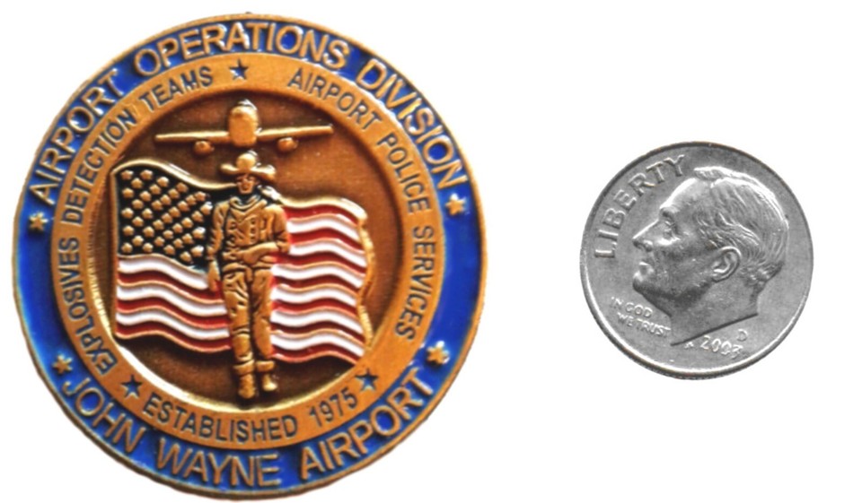 John Wayne Pin John Wayne Airport Operations Pin OC Sheriff Law ...