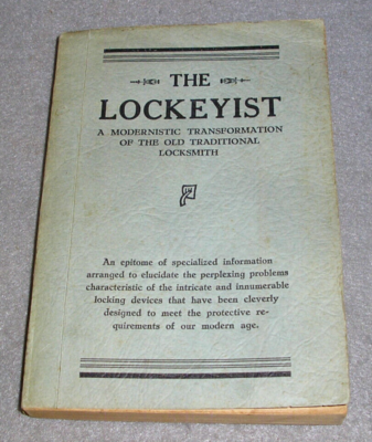 Antique Locks Keys Book The Lockeyist Locksmith Codes Making ...