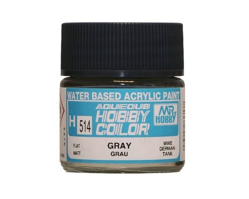 Mr. Hobby/Gunze H514 Aqueous Hobby Color Gray Flat (10ml) Modeling | eBay