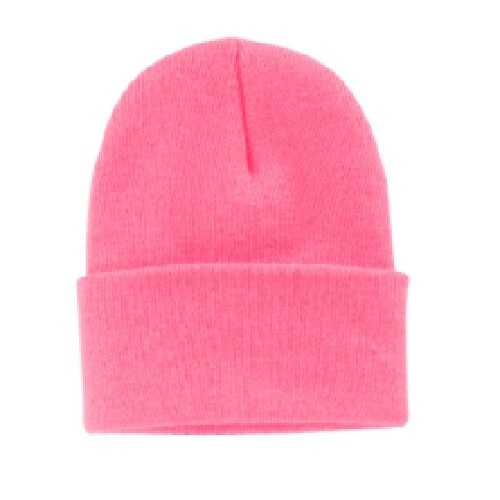 Solid Pink Watch Stocking Cap Beanie Winter Stocking Hat Knit Cold ...