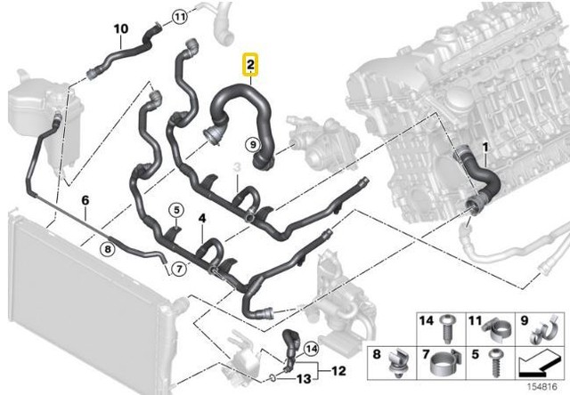 Genuine BMW Coolant Hose 17127599450 for sale online | eBay