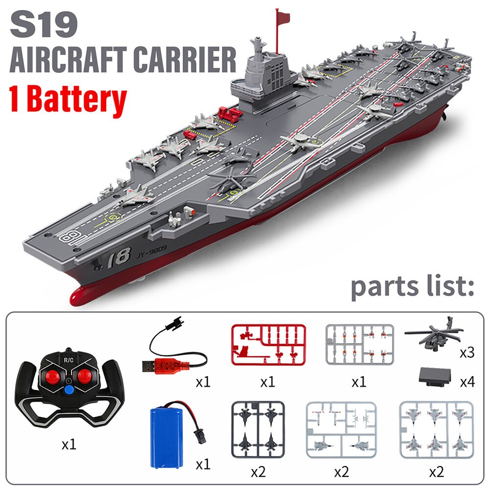 RC Aircraft Carrier Model 2.4G Dual Motor 20Km/h 60M Waterproof ...
