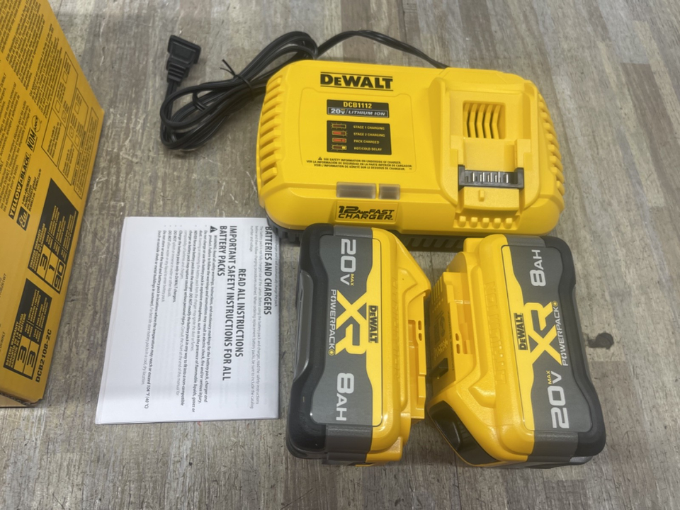 2pk Kit Dewalt DCB2108 PP 20V Max XR 8.0Ah Lithium Ion Batteries ...