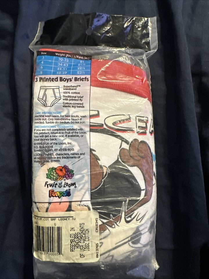 Vantage Funpals Looney Tunes Taz Tasmanian Devil Size 6 Boys Briefs | eBay