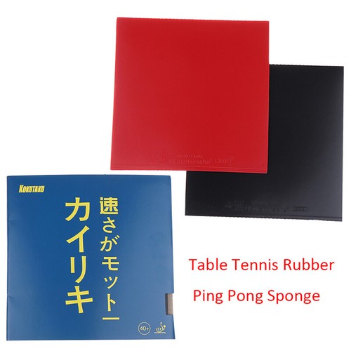 KOKUTAKU In Original Table Tennis Racket Rubber Ping Pong Sponge Blue ...
