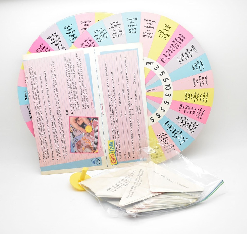 Girl Talk Board Game Parts Lot Golden 1988 | eBay